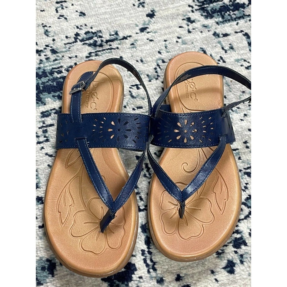 Womens Born Concept Sandal Shoes Blue Slingback Flat … - Gem